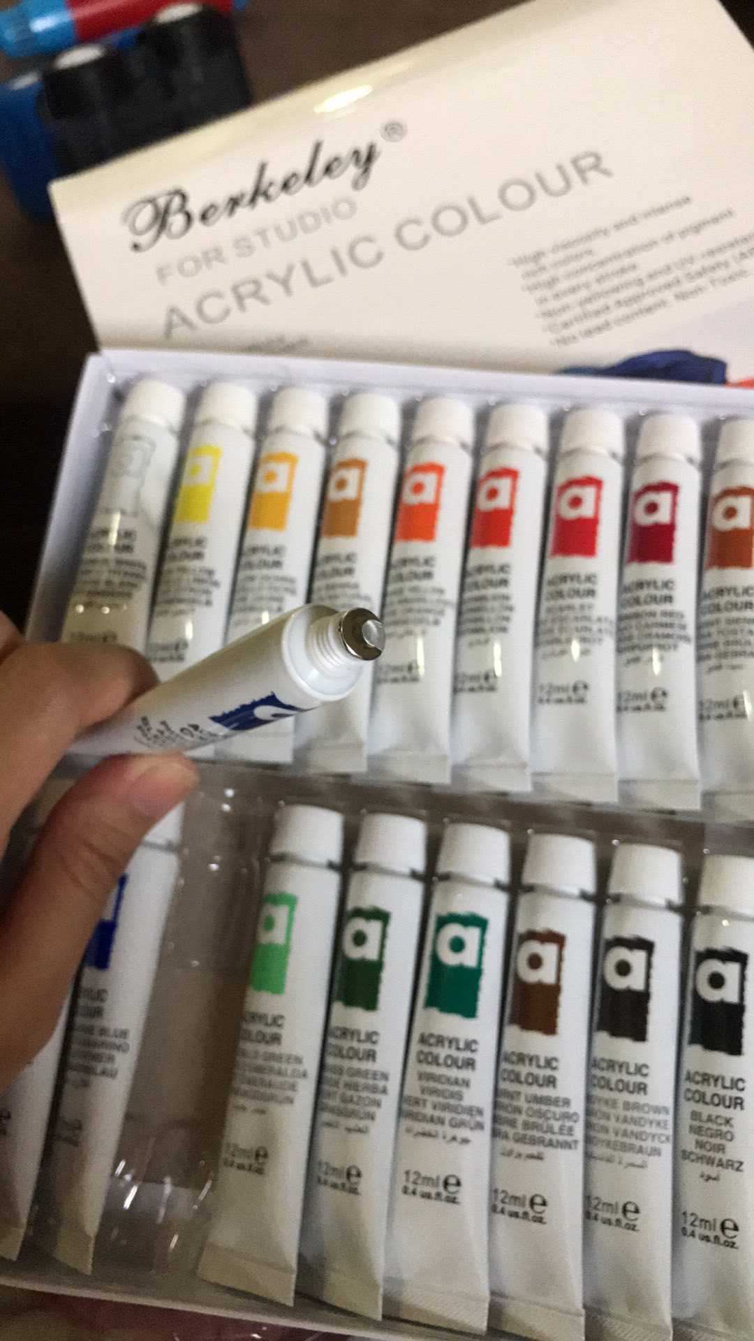 Berkeley 18tubes Acrylic / Water Colour / Oil Colour Paint (12ml/tube ...