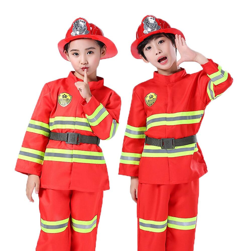 Kids Sam Fireman Costume Uniform Cosplay Children Clothing Boy Girl ...