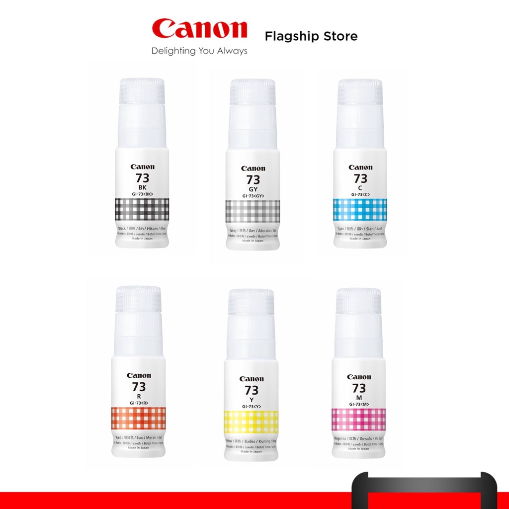 Canon Ink GI-73 (Cyan, Magenta, Yellow, Black, Gray, Red) | Shopee ...