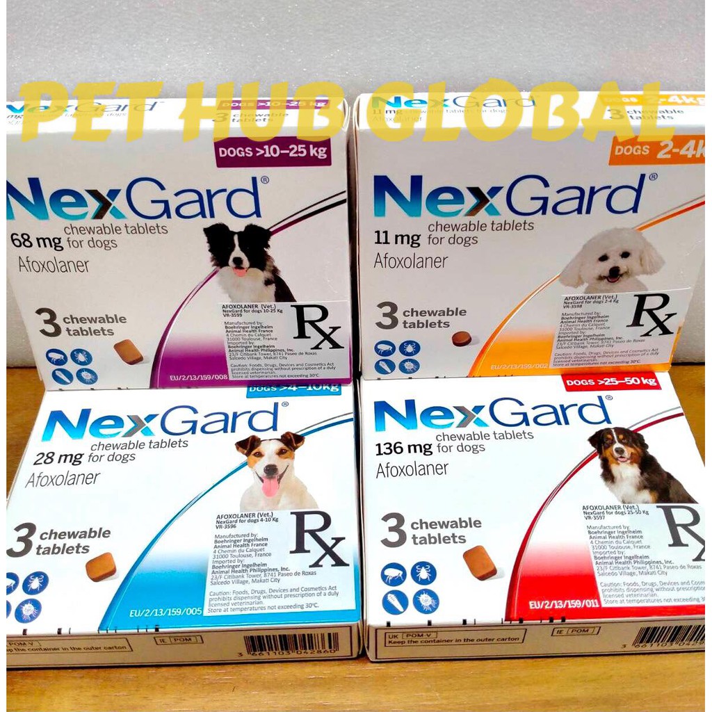 NEXGARD CHEWABLE TABLET FOR DOGS with STICKER | Shopee Philippines