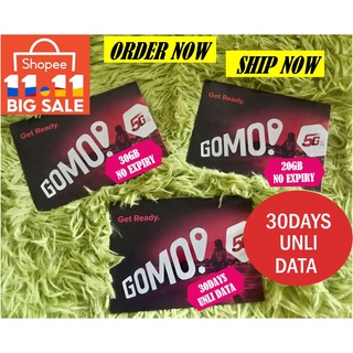 GOMO SIM w/30Days UNLI DATA 5G CAPABLE | Shopee Philippines