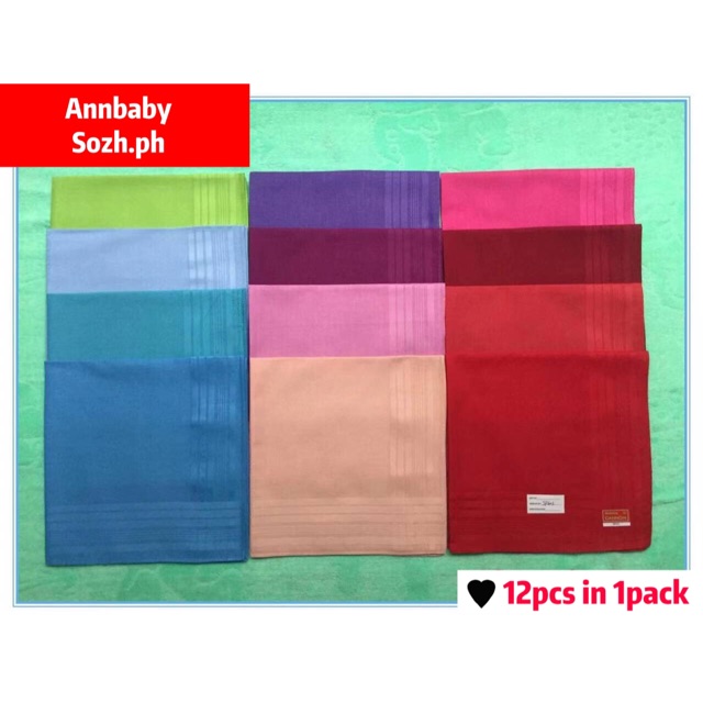 Annbaby Panyo girls plain color 100% cotton 12pcs | Shopee Philippines