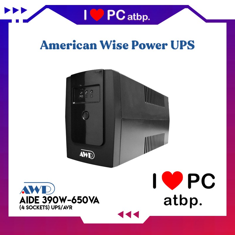 AWP Aide 390W-650VA UPS/AVR (4 Sockets) | Shopee Philippines