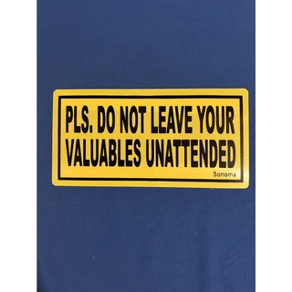 A-Mart High Impact Plastic Signage 4x8 inches Please Do Not Leave Your ...