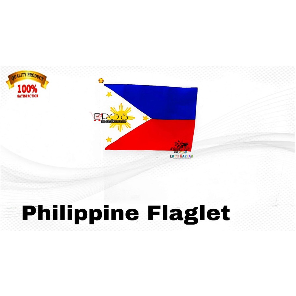 Philippine Flag Nylon Flaglet with stick | Shopee Philippines