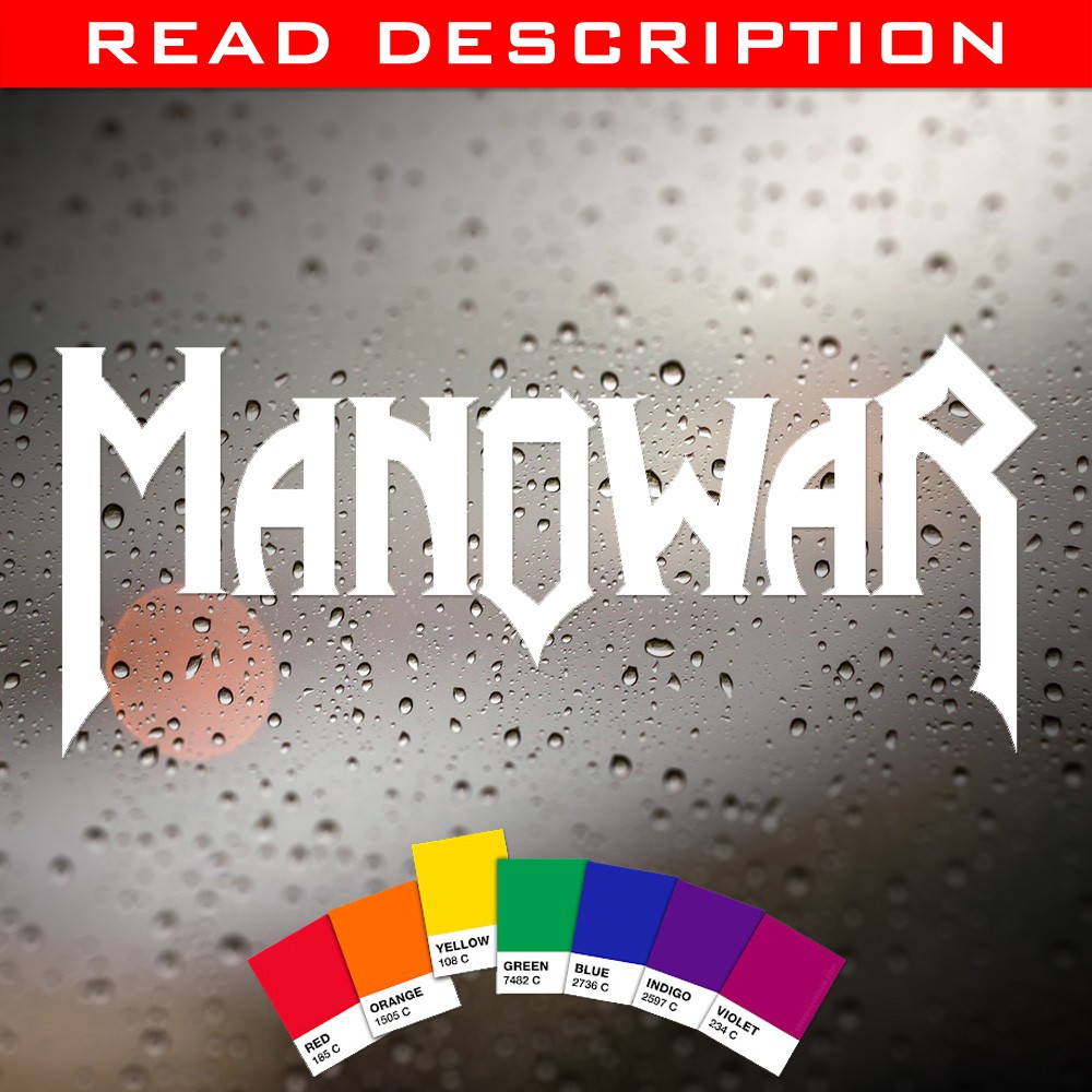 2X Stickers | ManoWar | Heavymetal Band Logo | Weather Proof Decal | 3 ...