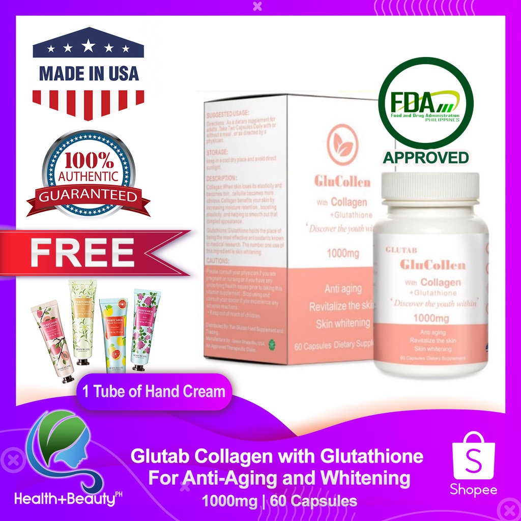 Glutab Collagen with Glutathione for Anti-Aging and Skin Whitening ...