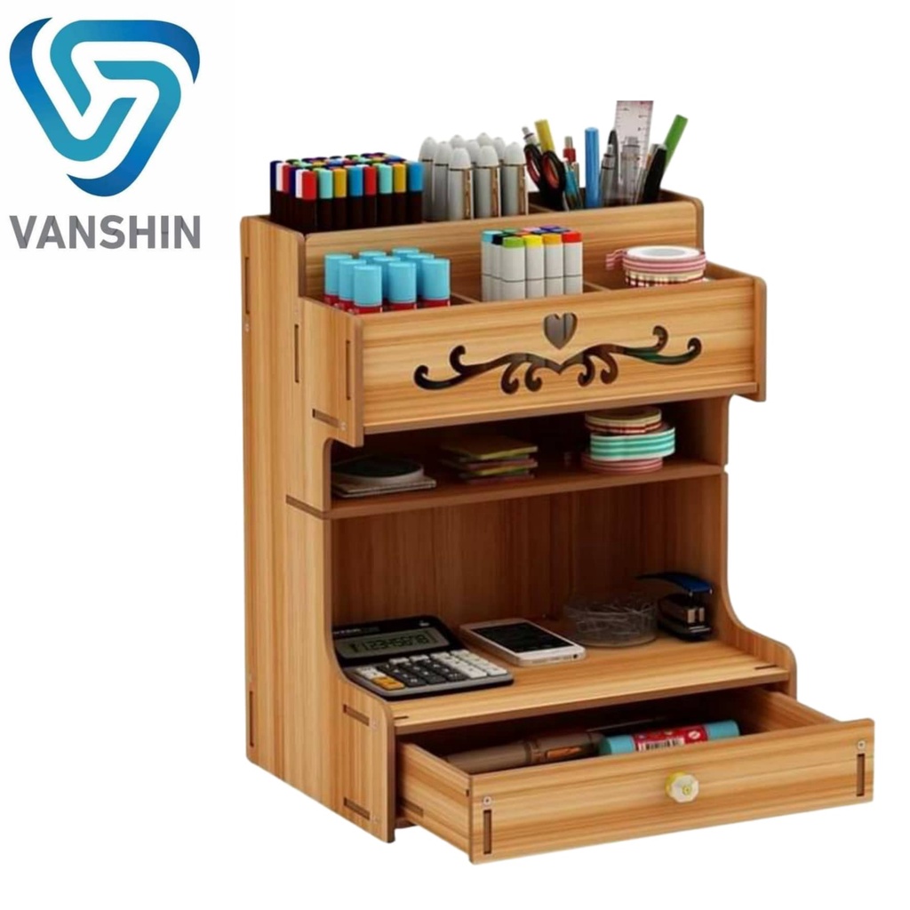 DIY Office Desk Organizer Desktop Pen Pencil Holder Container Storage ...