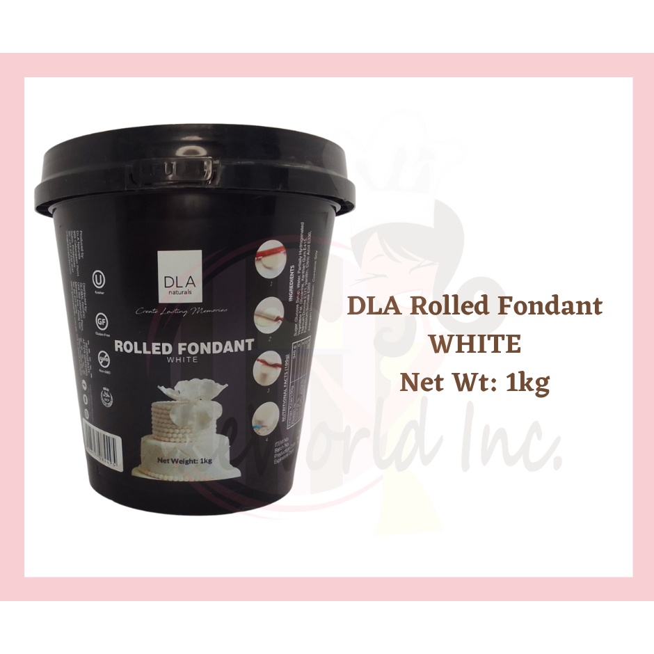 Rolled DLA Fondant Dough 1kg - White (Ready to use) | Shopee Philippines
