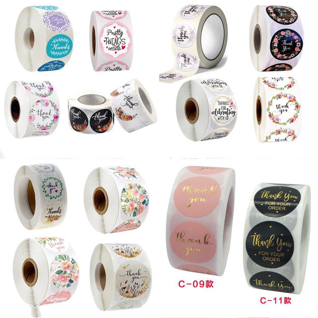 500 sheets of self-adhesive label sealing packaging label | Shopee ...