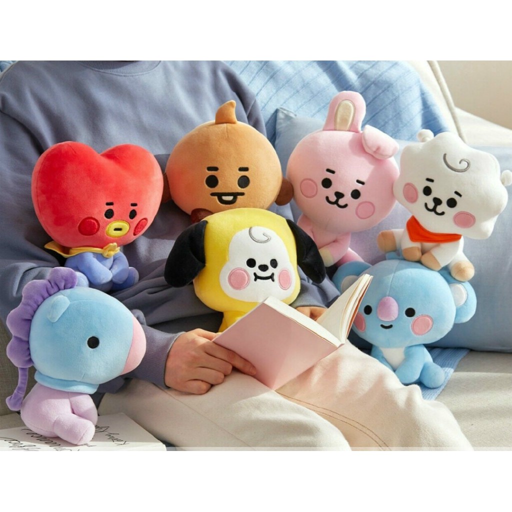 KPOP BTS BT21 seated doll 8inches（21cm）Baby Plush Toy TATA COOKY CHIMMY ...