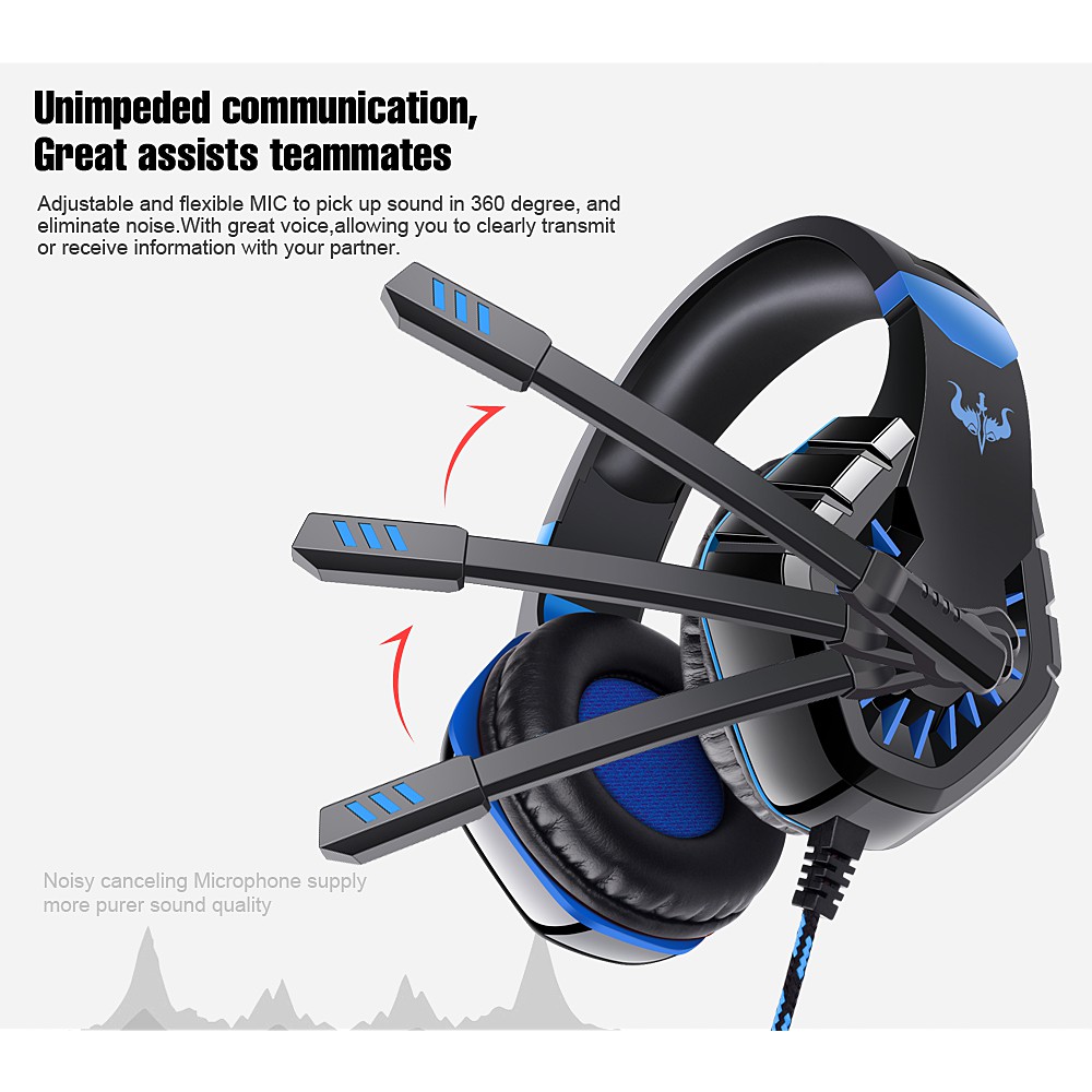 Original Ovleng GT81 Wired Gaming PC Mobile Headset Led Light Mic HD ...