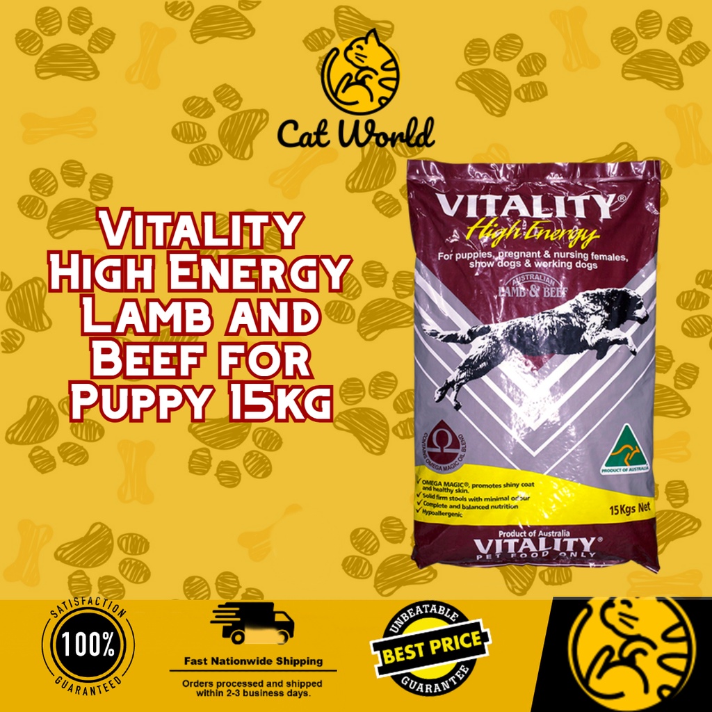 Vitality High Energy Lamb and Beef for Puppy 15kg | Shopee Philippines