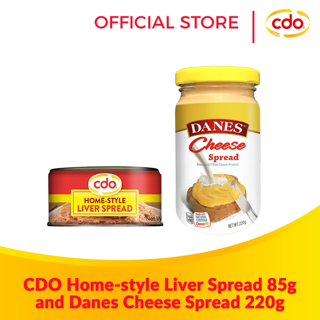 DANES Cheese Spread 220g and Home-Style Liver Spread 85g Bundle ...