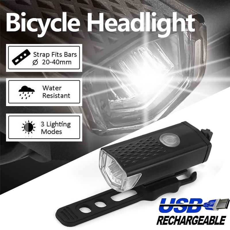 Bike Bicycle Light Cree Led Lamp USB Rechargeable Cycle Front Back ...
