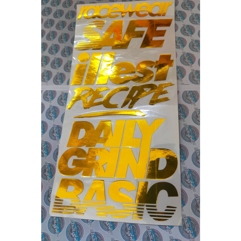 MOTORCYCLE STICKER SET 6 PCS(CAN FIT TO SCOOTER VISOR CHECK PIC FOR ...