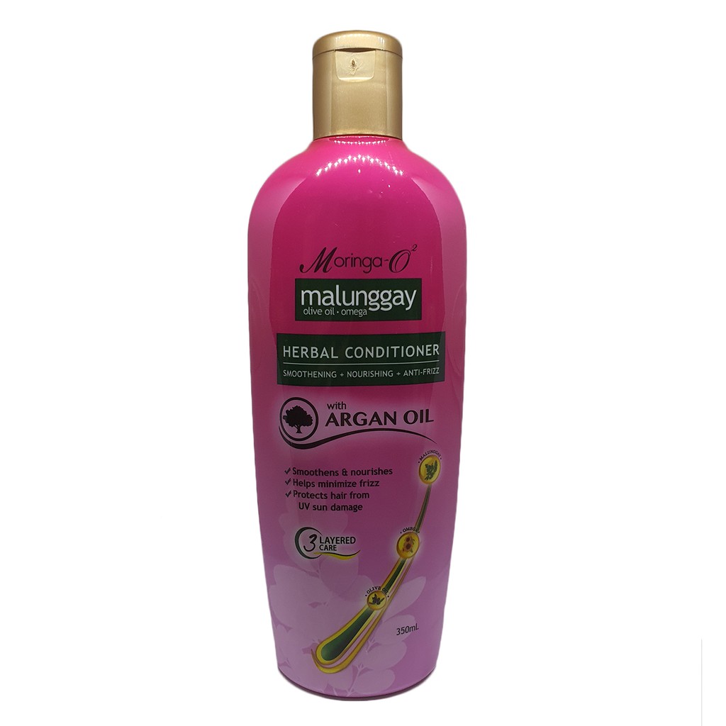 Moringa-O2 Herbal Anti-Frizz Conditioner with Argan Oil 350ml | Shopee ...