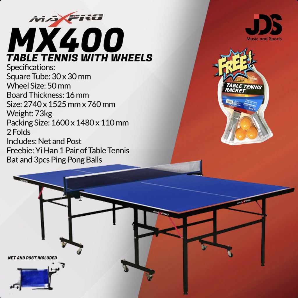 Maxpro MX400 Table Tennis with Wheels | Shopee Philippines