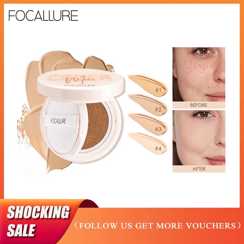 FOCALLURE BB Cushion Foundation Matte Natural Plant Skin Nourish ...