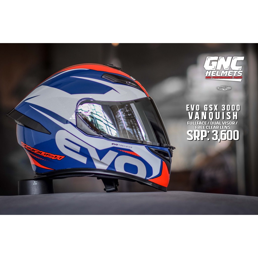 Evo GSX 3000 Vanquish (Full-face / Dual visor) | Shopee Philippines
