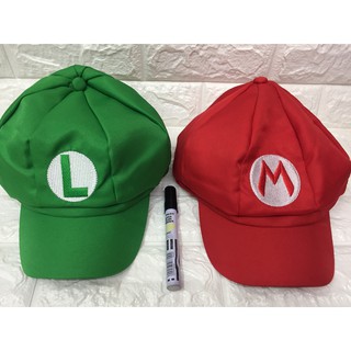 Super Mario Bros Hat Mario Luigi Cap Cosplay Sport Wear Red Green Mario ...