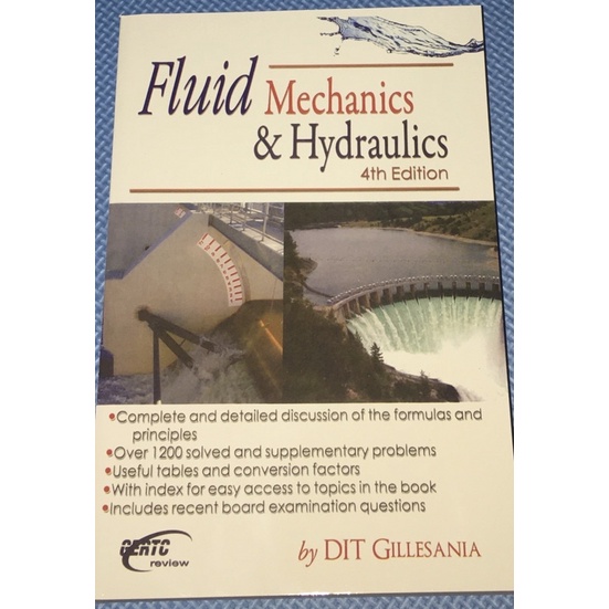 Fluid Mechanics & Hydraulics 4th edition by dit gillesania | Shopee Philippines