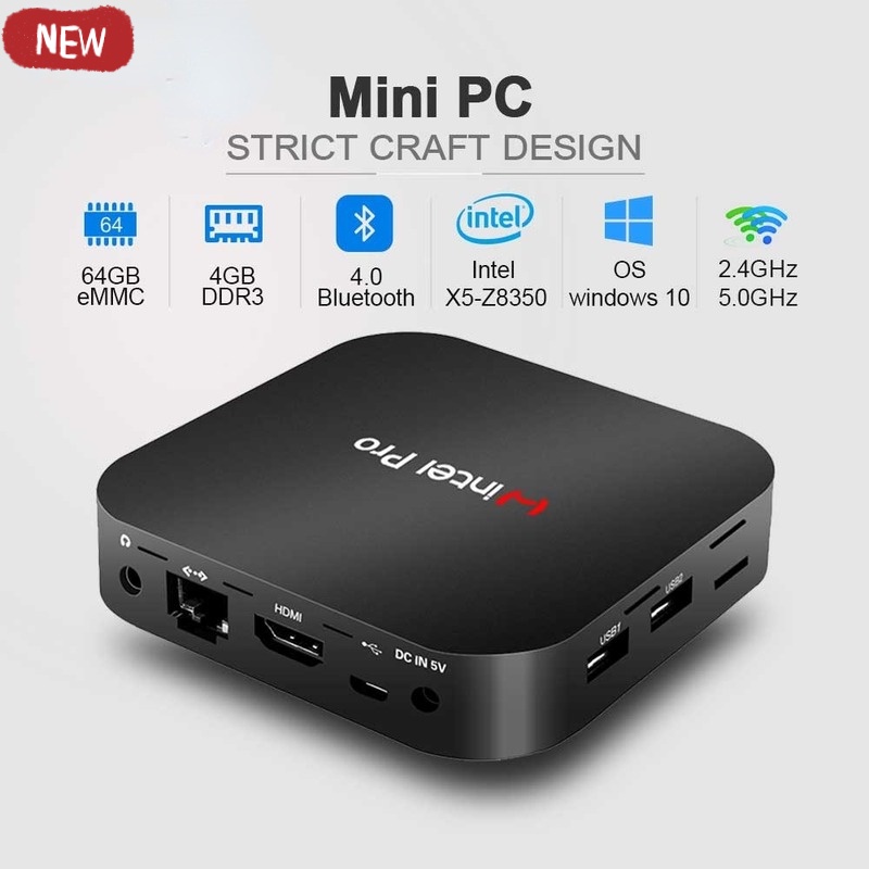 W8 Mini PC Windows 10 Mini PC 2GB/32GB 4GB/64GB CPU Intel X5-Z8350 1 ...