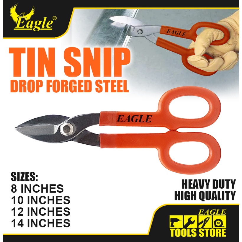 Heavy Duty Tin Snip 8/10/12/14 Inches ( Gunting Yero ) Eagle ...