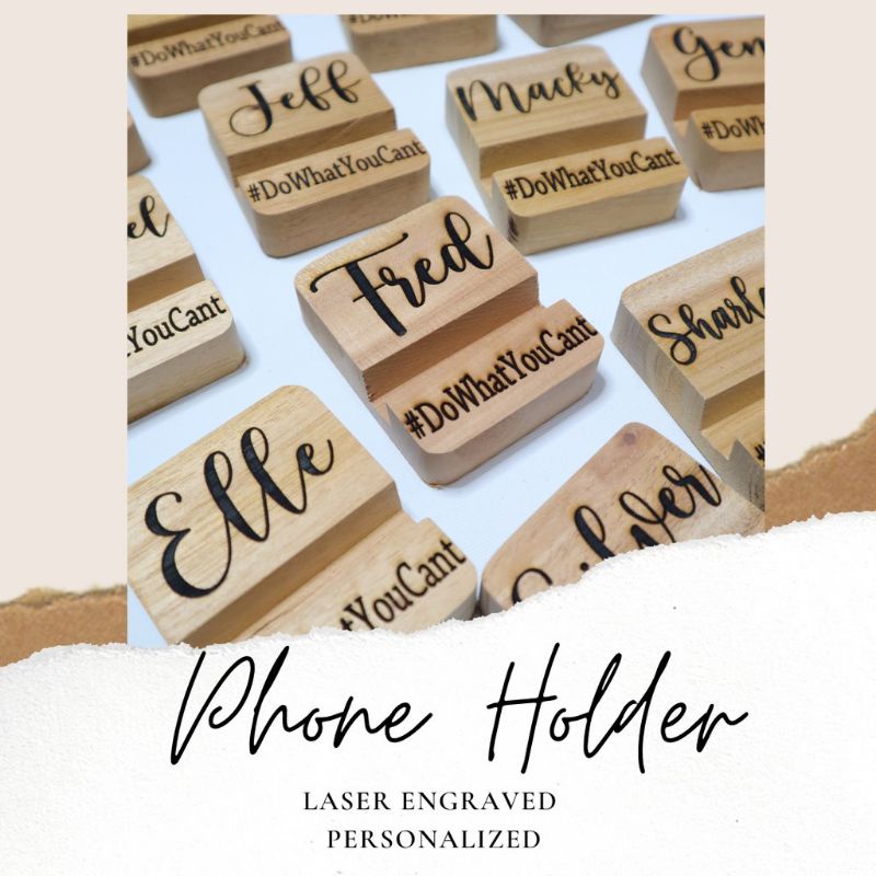 Personalized Laser Engraved Phone Stand/Holder | Souvenir | Giveaway ...