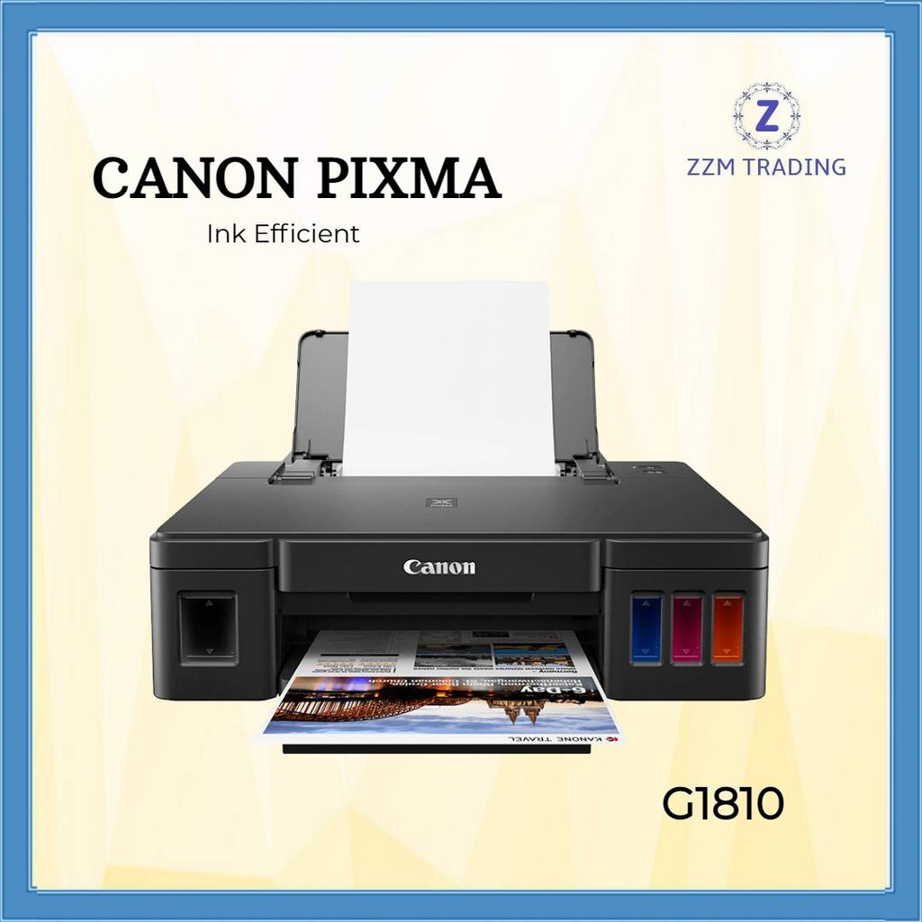 Canon PIXMA Ink Efficient G1810 original ink printer (Single print w/o ...