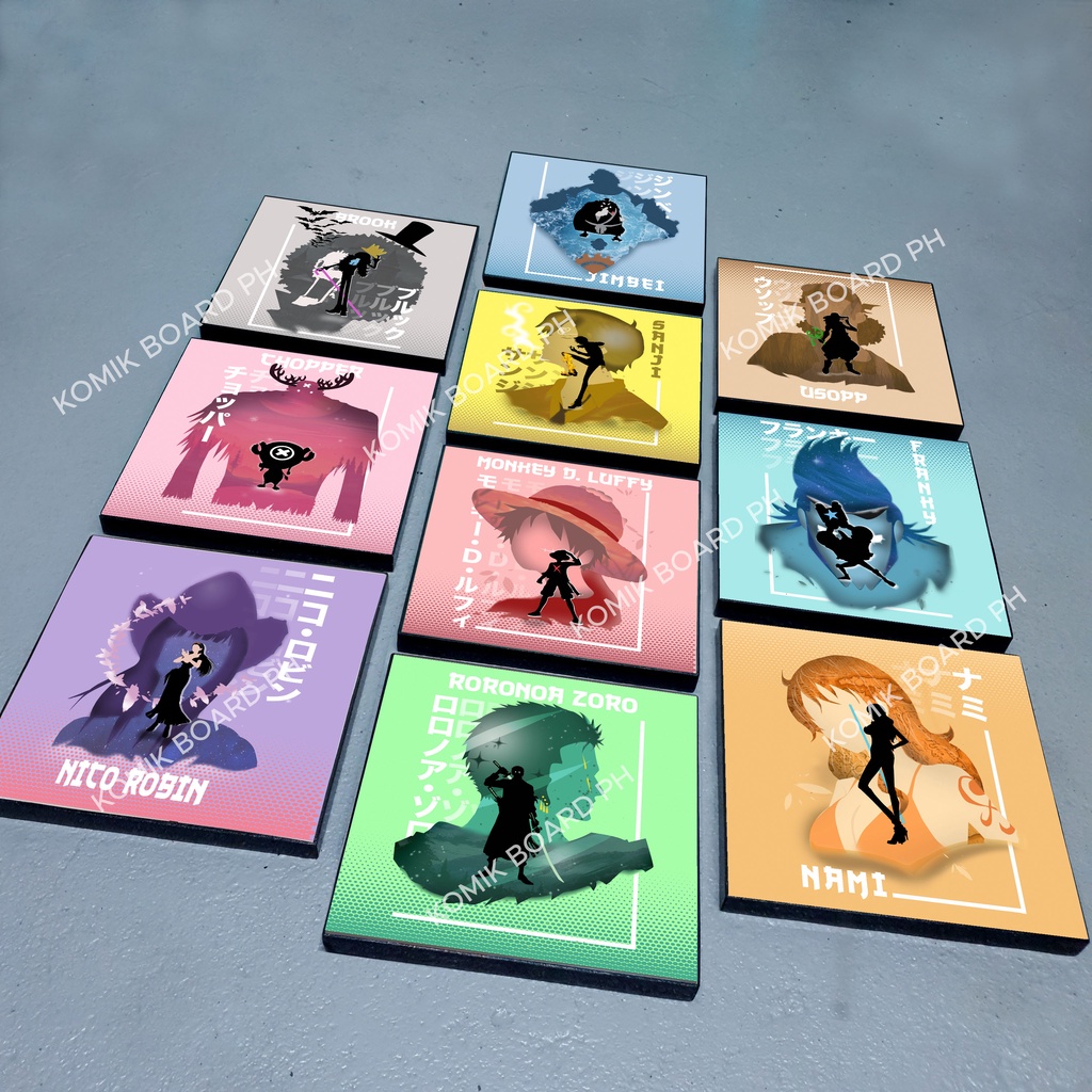 Anime Wall Decor - One piece set 10 pcs 8x8 inches | Shopee Philippines
