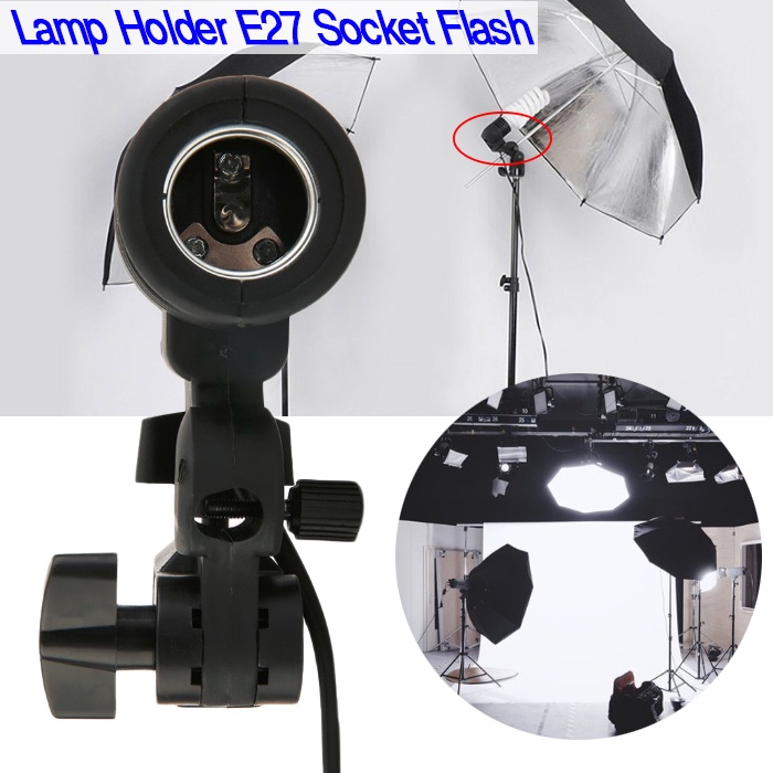 [Spot] Lamp Holder E27 Socket Flash Photo Lighting Bulb Holder For ...