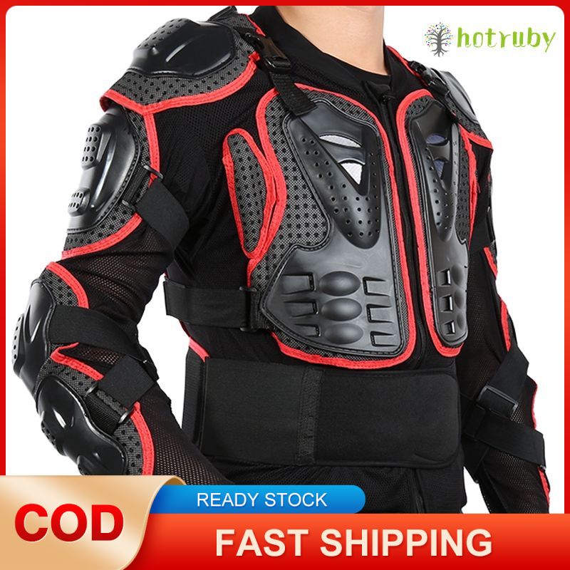 'COD' Motorcycle Full Body Armor Jacket Spine Chest Protector Gear Bike ...