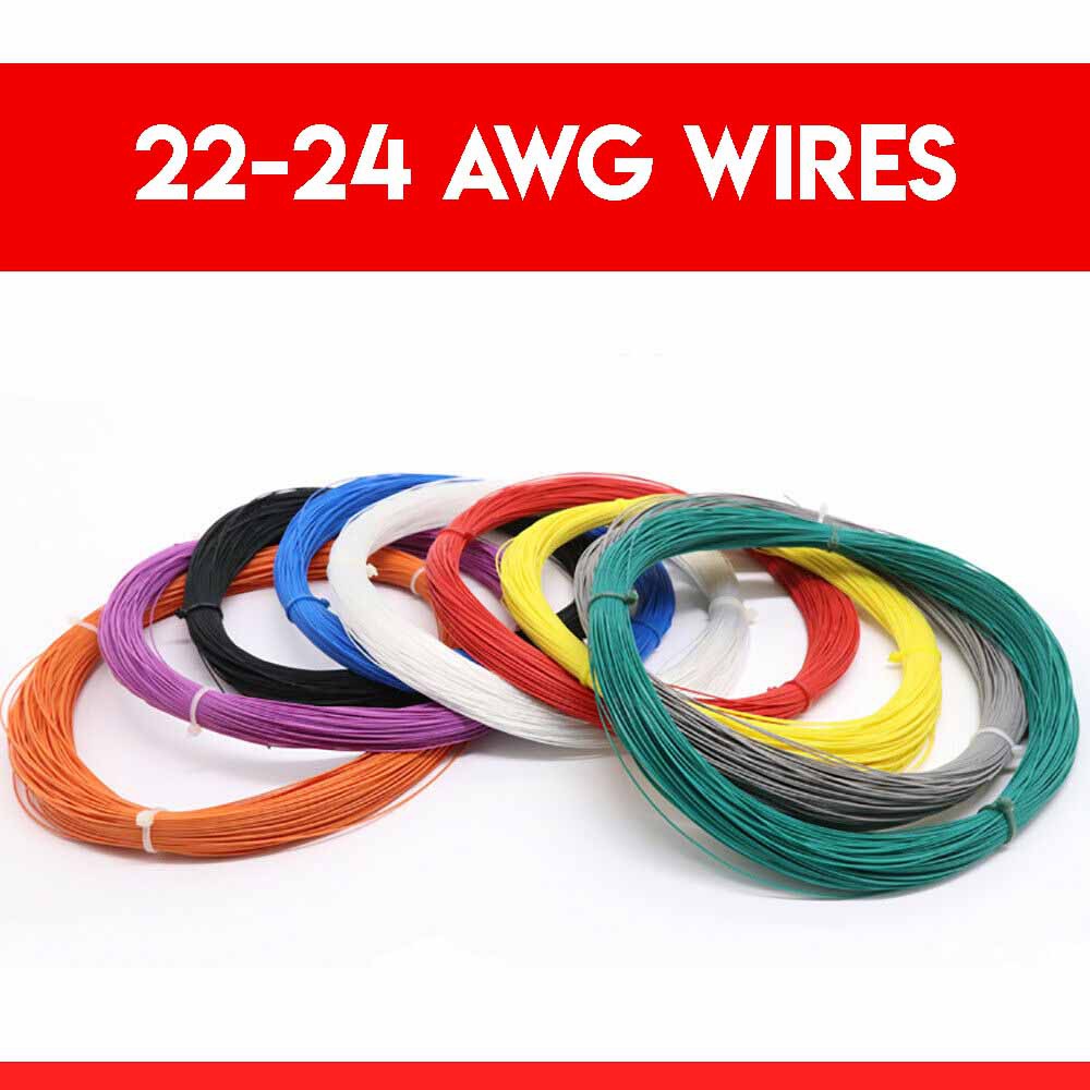 Stranded | Solid Wire 22 24 AWG 1Meter Electrical Copper Cable LED ...