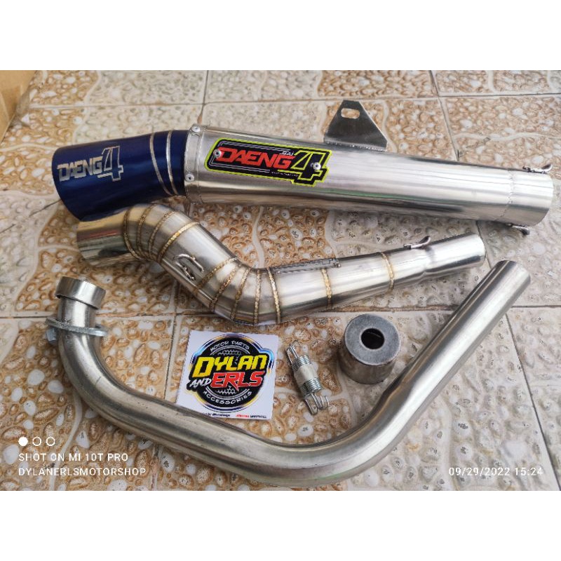 DAENG SAI4 OPEN PIPE WITH SILENCER FOR RAIDER 150 FI | Shopee Philippines