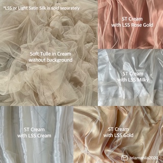 TELA MANILA Soft Tulle Fabric Tela Cloth per Yard | Shopee Philippines