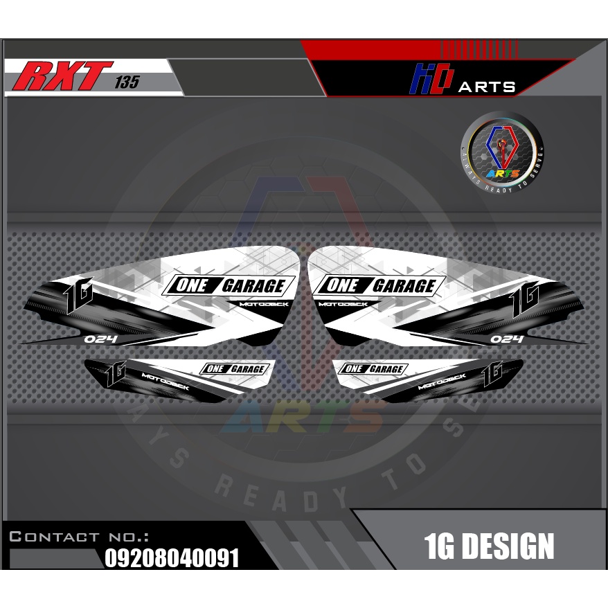YAMAHA RXT 135 "1G Design" : Customized Motorcycle Decals, Laminated ...