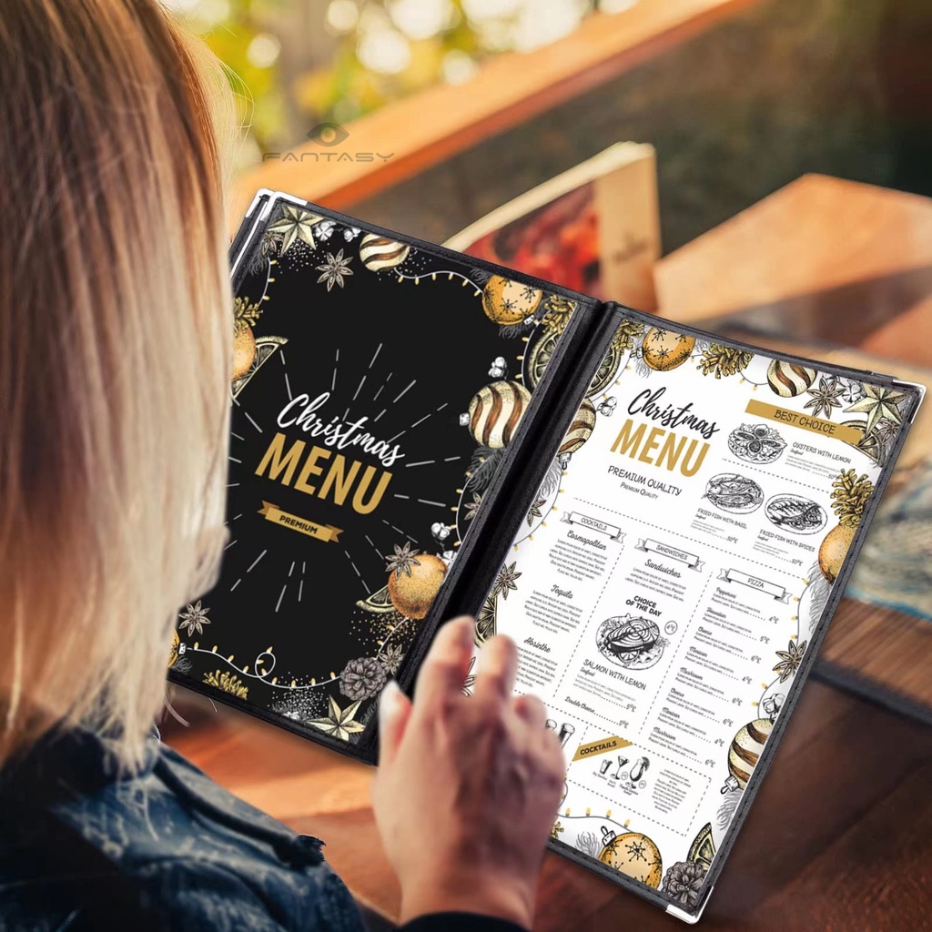 10 Pages 20 Faces A4 Transparent Menu Cover Restaurant Menu Folder Menu ...