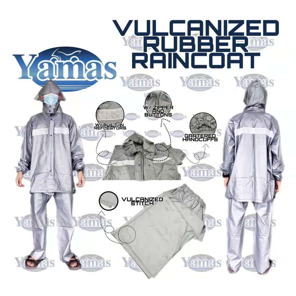 Motorcycle Heavy Duty Vulcanized Rubber Raincoat | Shopee Philippines