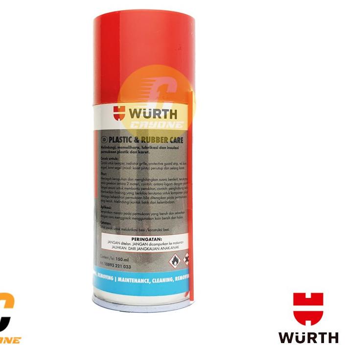 Wurth Plastic & Rubber Care - 150 mL Rubber And Metal Plastic Care ...