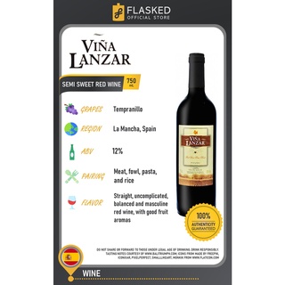 Viña Lanzar Semi-Sweet Red Wine 750mL | Shopee Philippines