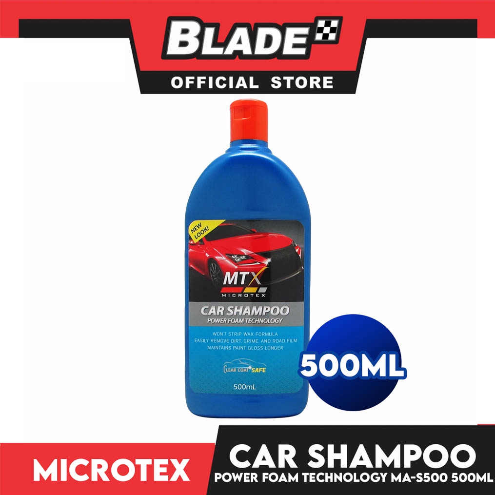 Microtex Car Shampoo Power Foam Technology MA-S500 500ml | Shopee ...