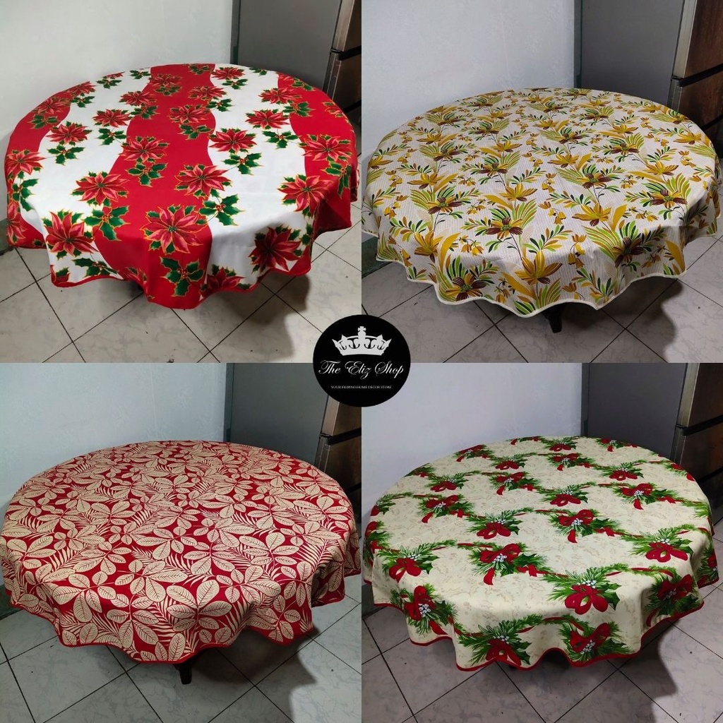 Round Table Color of the Year Red Yellow Green Table Cloth Many Design ...