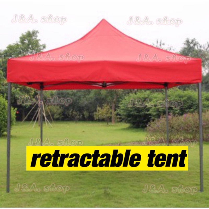 Retractable Tent Complete Set black post Waterproof 2x2m 2x3m 3x3m 3x4 ...