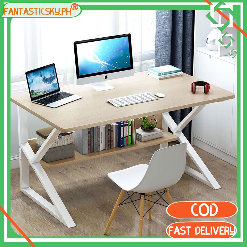 COD️ 120CM Computer Desk Office table study desk PC laptop desk Thick ...