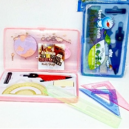 Drawing Compass Ruler kit school supplies 7pcs in set | Shopee Philippines