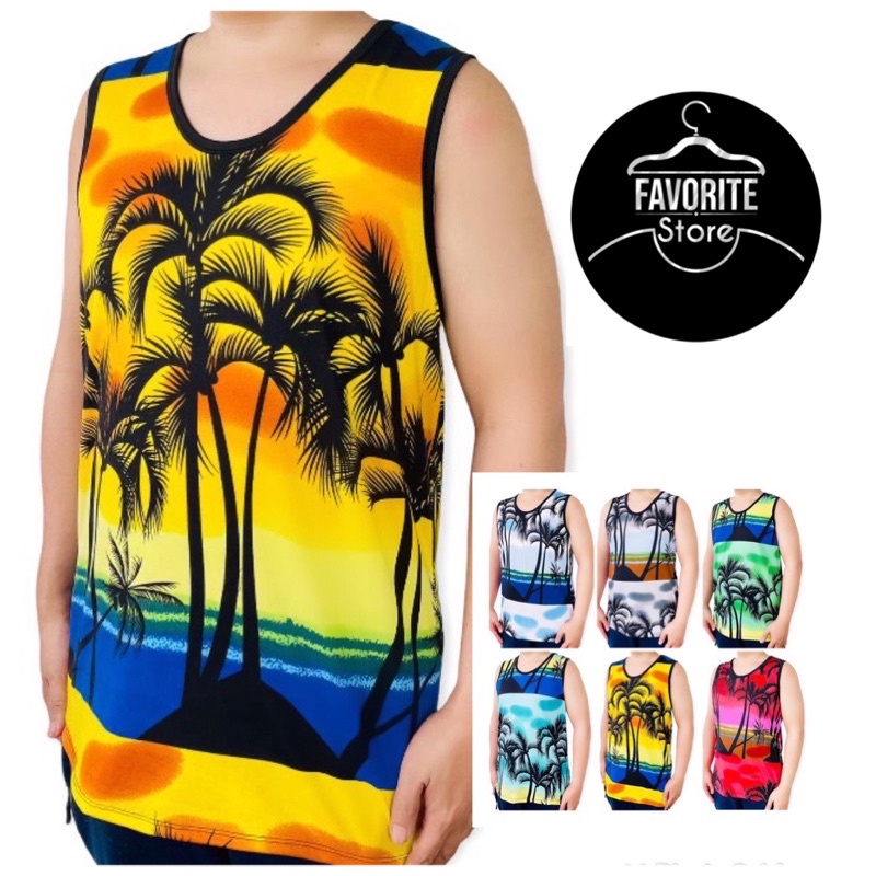 Mens Sando Summer Beach Design Cotton Spandex | Shopee Philippines