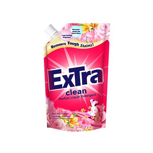 Extra Liquid Detergent Clean Parfum 500mL Pouch Pack of 1 | Shopee ...
