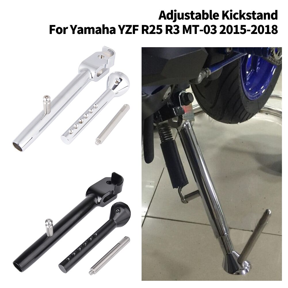Ultrasupplier Motorcycle Adjustable Kickstand Foot Side Stand Support ...