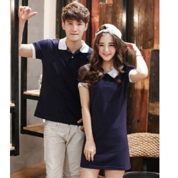 Korean Couple Clothing Set Dress and Shirt Matching Clothes | Shopee ...